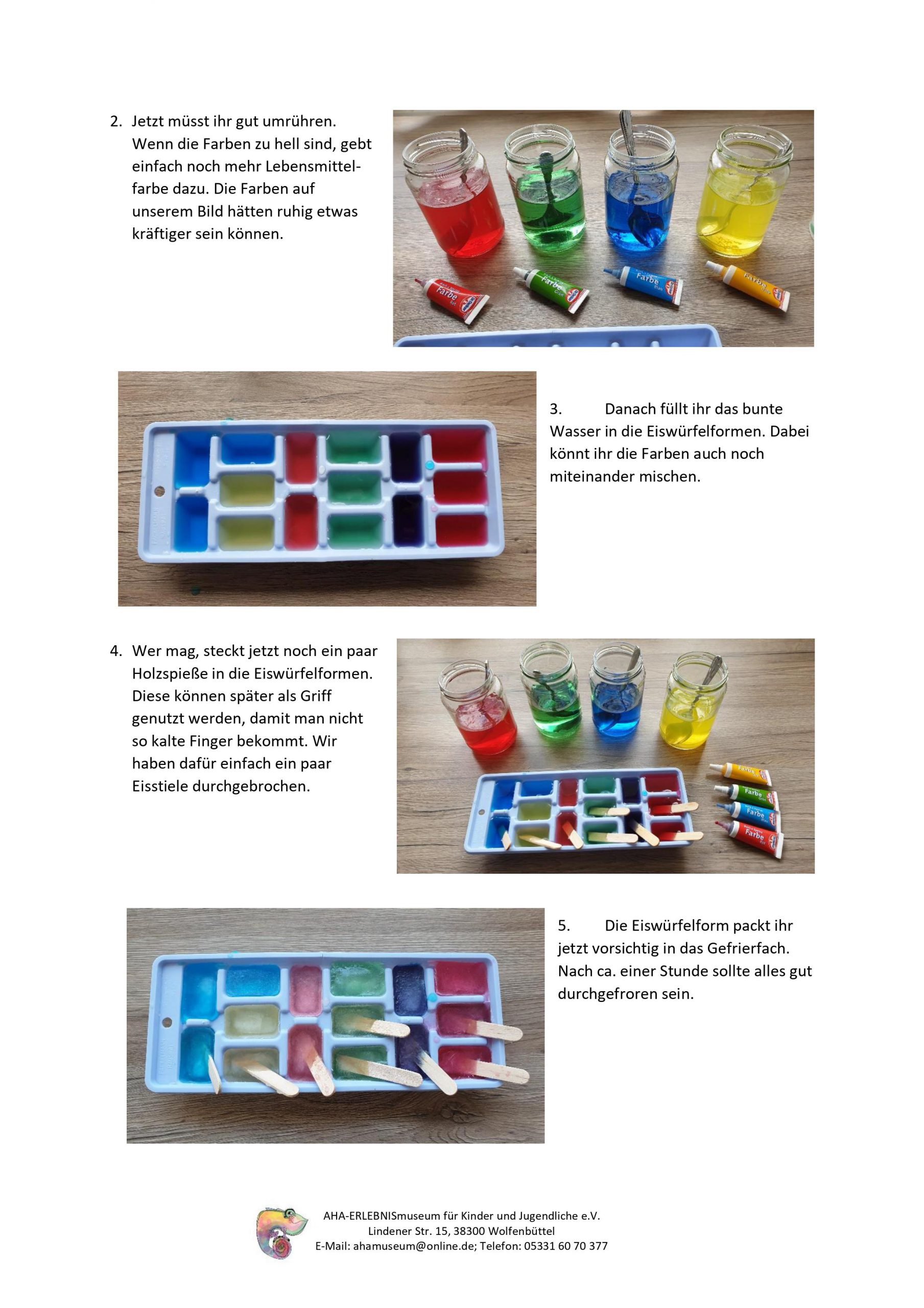 Malen mit Eiswürfeln – AHA-ERLEBNISmuseum für Kinder und Jugendliche e.V.