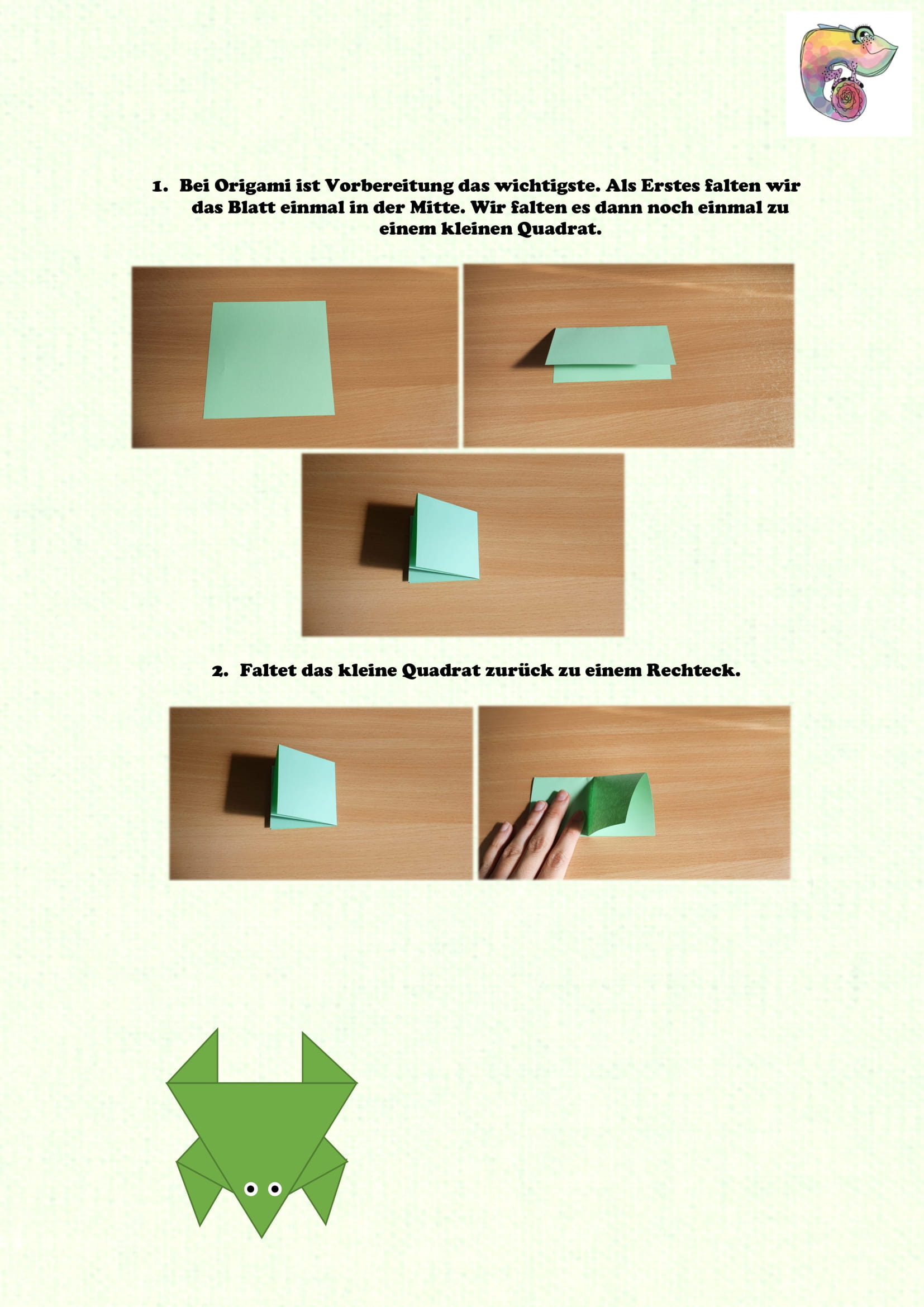 Frosch- und Marienkäfer-Origami – AHA-ERLEBNISmuseum für Kinder und ...