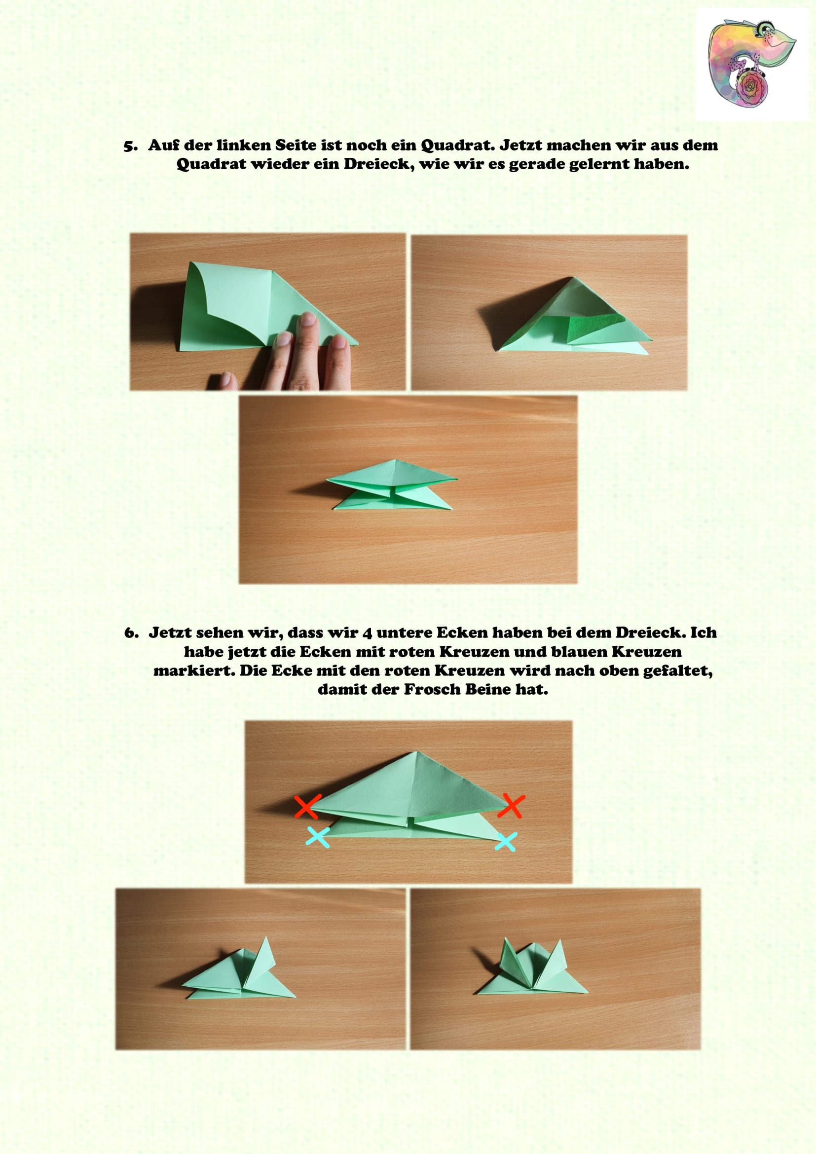 Frosch- und Marienkäfer-Origami – AHA-ERLEBNISmuseum für Kinder und ...