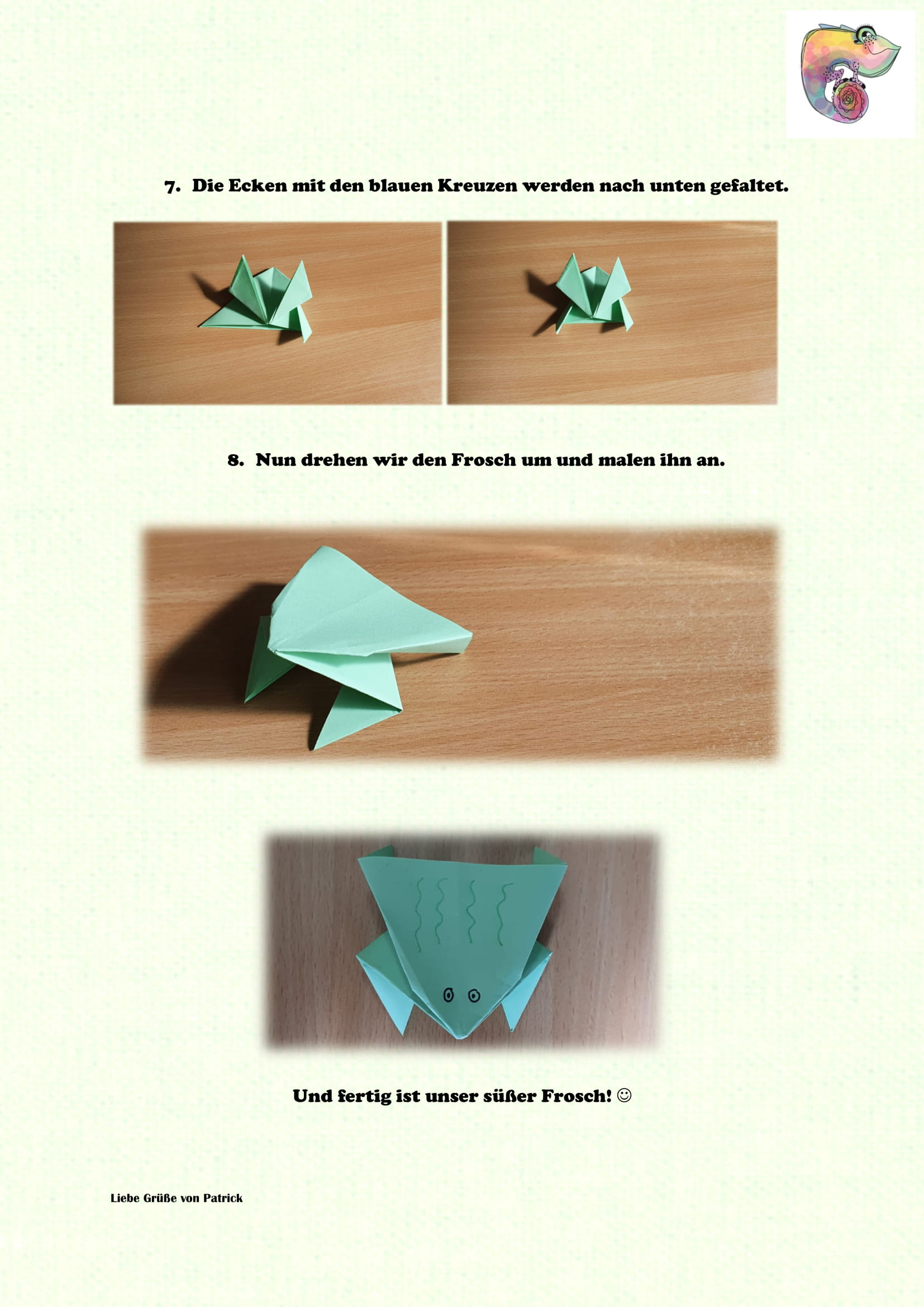 Frosch- und Marienkäfer-Origami – AHA-ERLEBNISmuseum für Kinder und ...