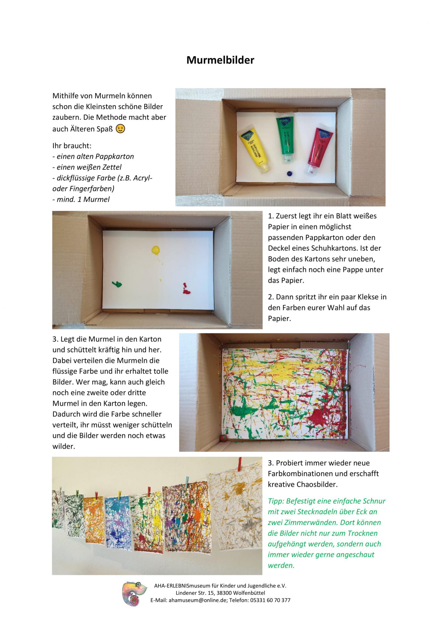 Kunterbunte Murmelbilder – AHA-ERLEBNISmuseum für Kinder und ...